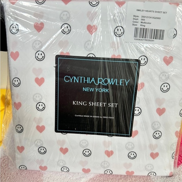 Cynthia Rowley | Bedding | Cynthia Rowley King Sheet Set With Pink ...